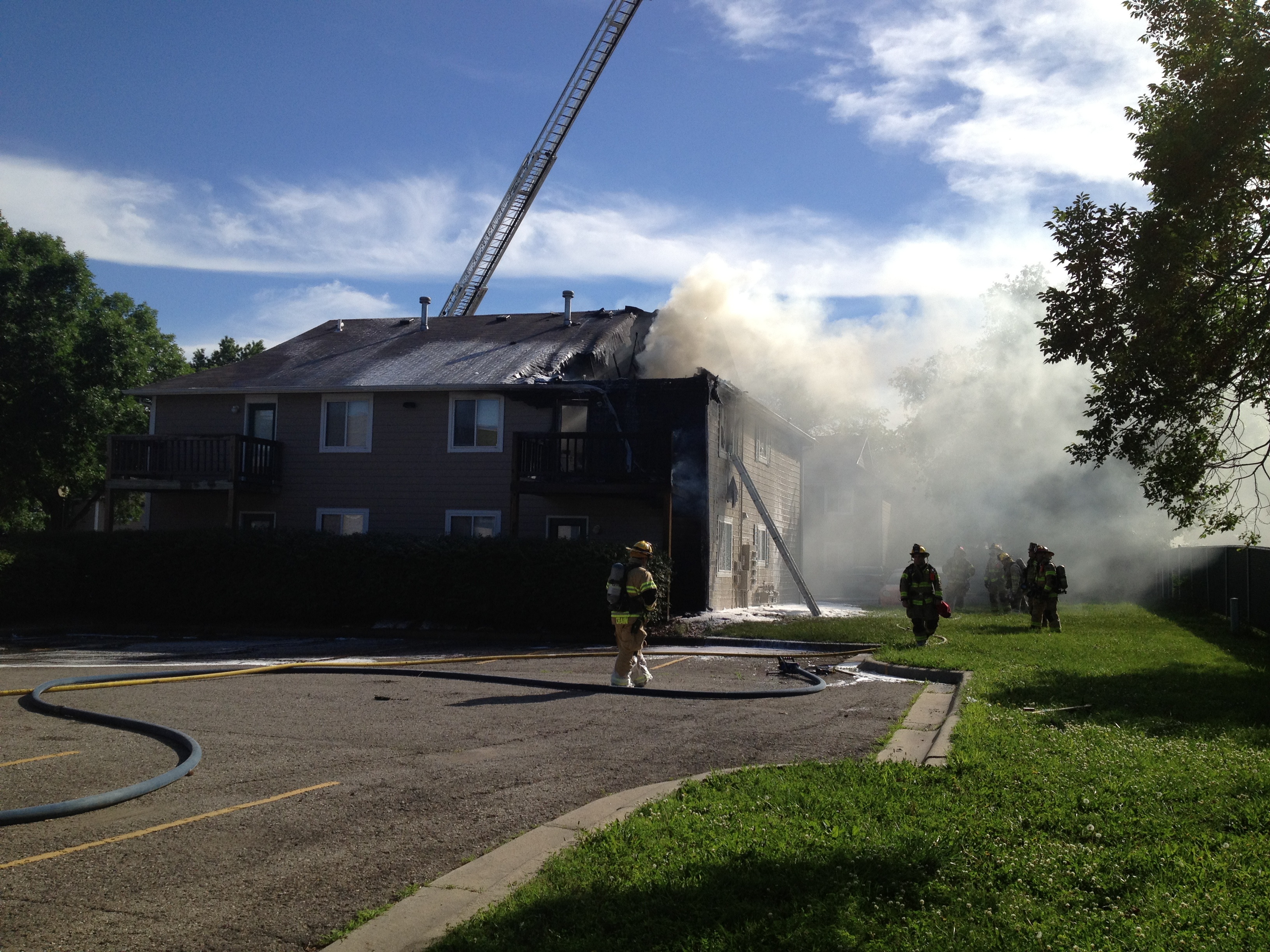 Fire does heavy damage to eastern Lawrence four-plex | News, Sports ...
